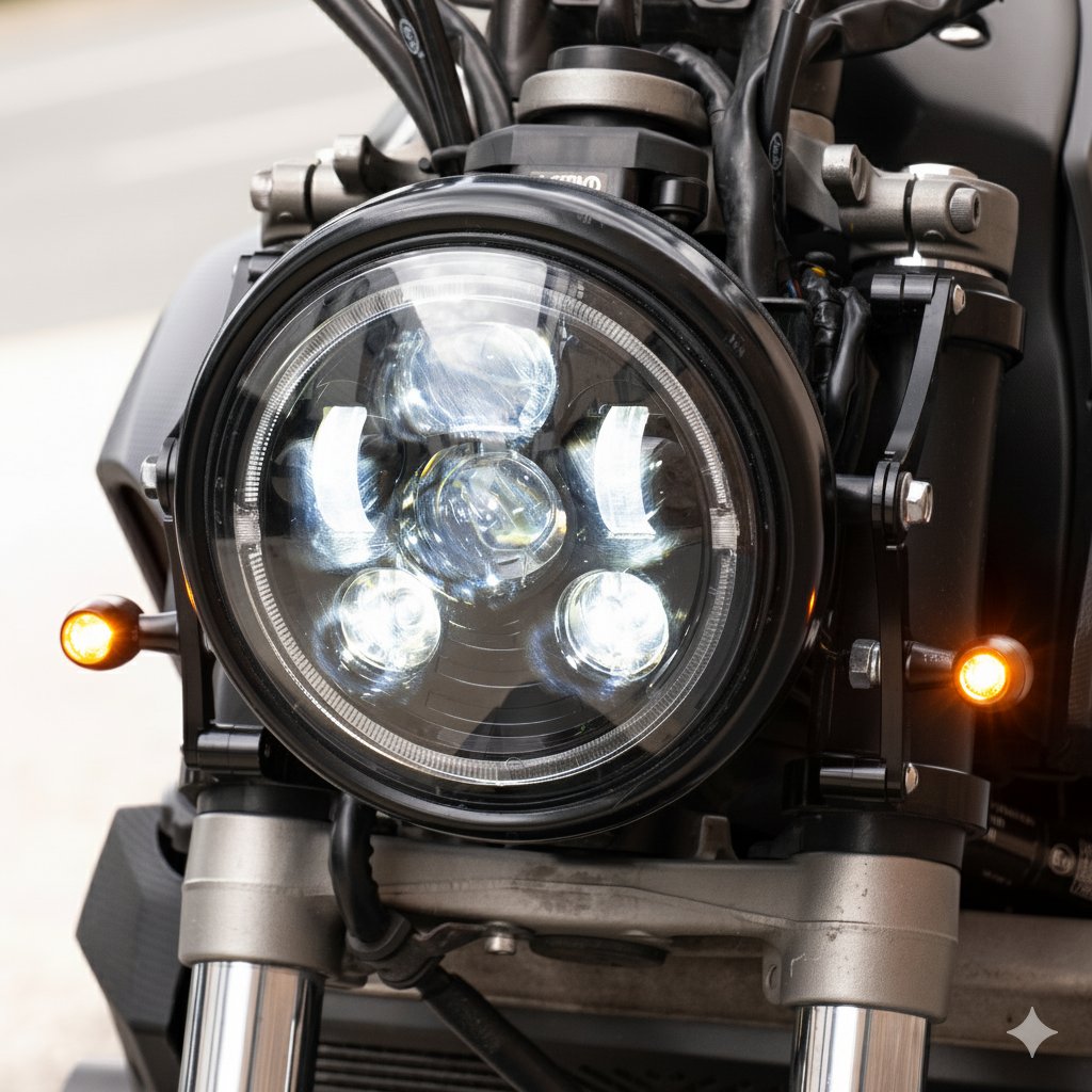 LED Motorcycle Headlights & Indicators | Kelpi Custom Moto