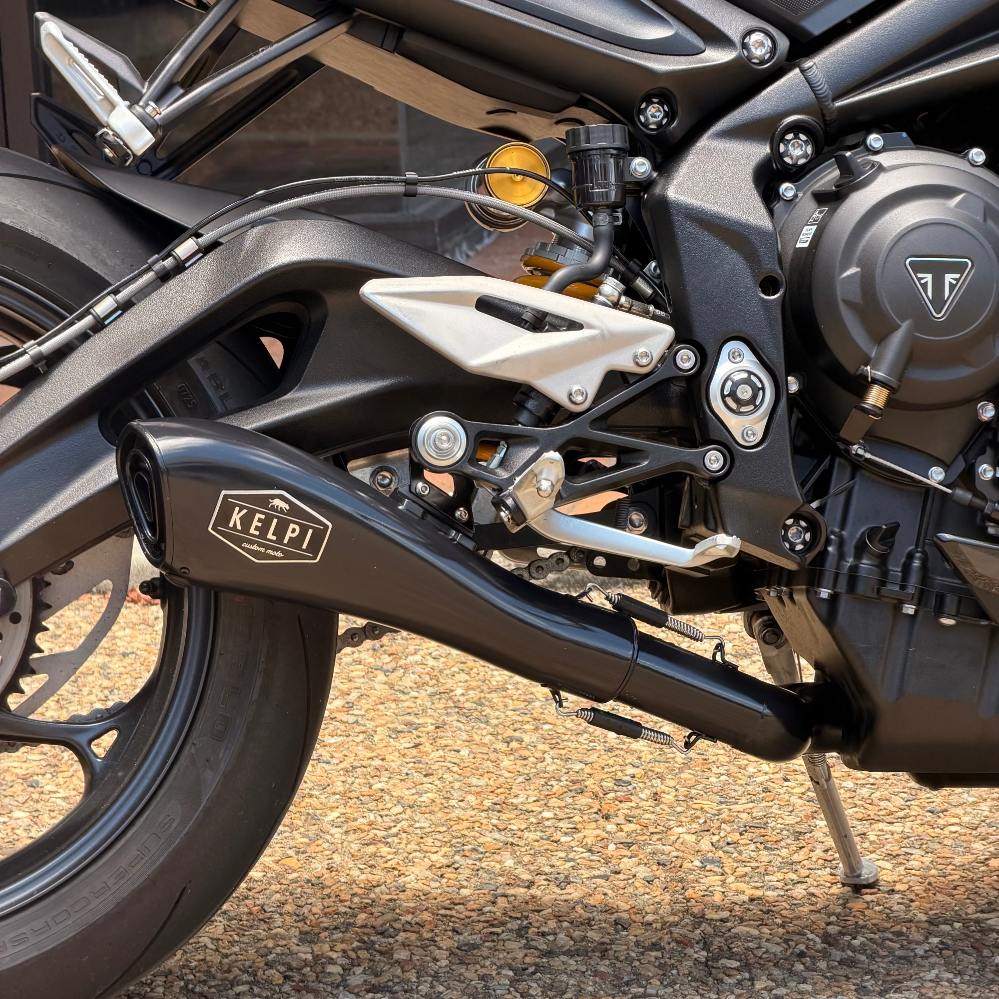 ALPHA MUFFLER | Hydroformed Slip-On Motorcycle Muffler | Kelpi Custom Moto